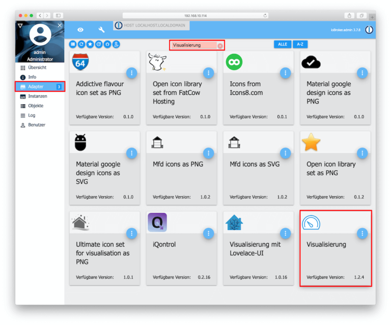 ioBroker Visualisierung mit Standard Adapter - Smarthome-Labs